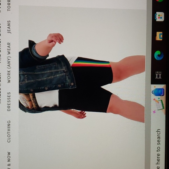 torrid | Shorts | Torrid Black Rainbow Stripe Bike Short | Poshmark